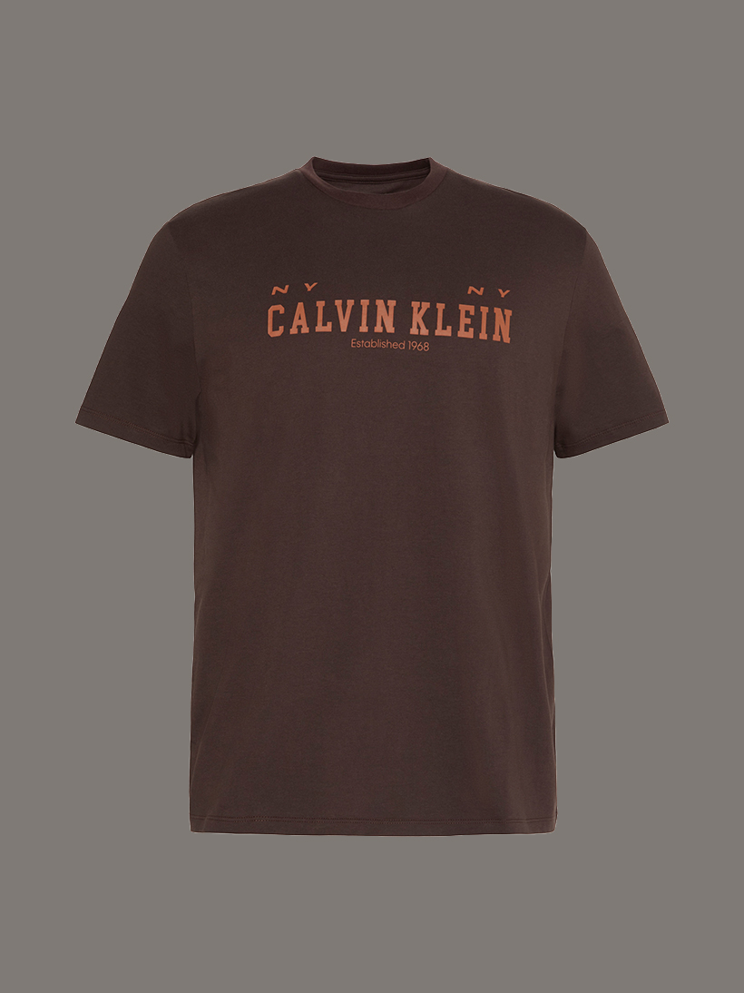 Erkek 30s Calvin T-shirt Kahverengi LV14RE817G2IN | Calvin Klein