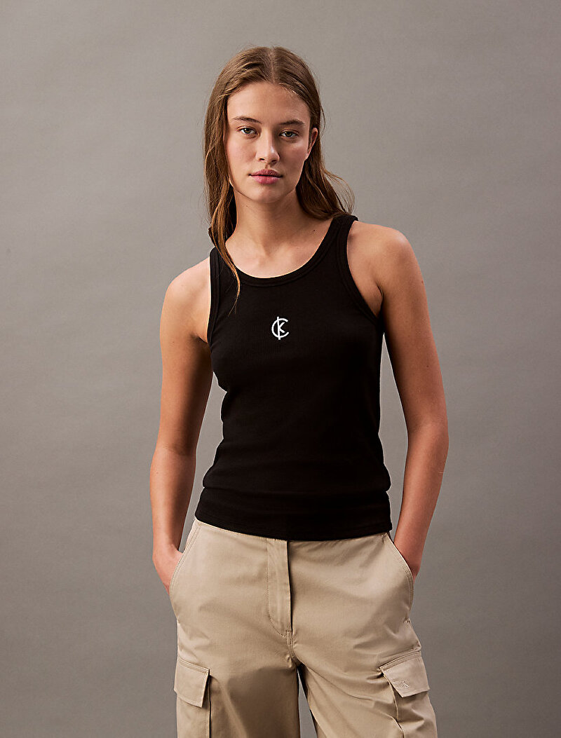 Kadın Cotton Contour Tank Top Siyah LV047B829GUB1 | Calvin Klein
